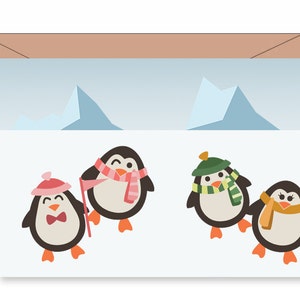 Winter Penguins Clip Art Commercial Use, Christmas Snow Scarves and ...