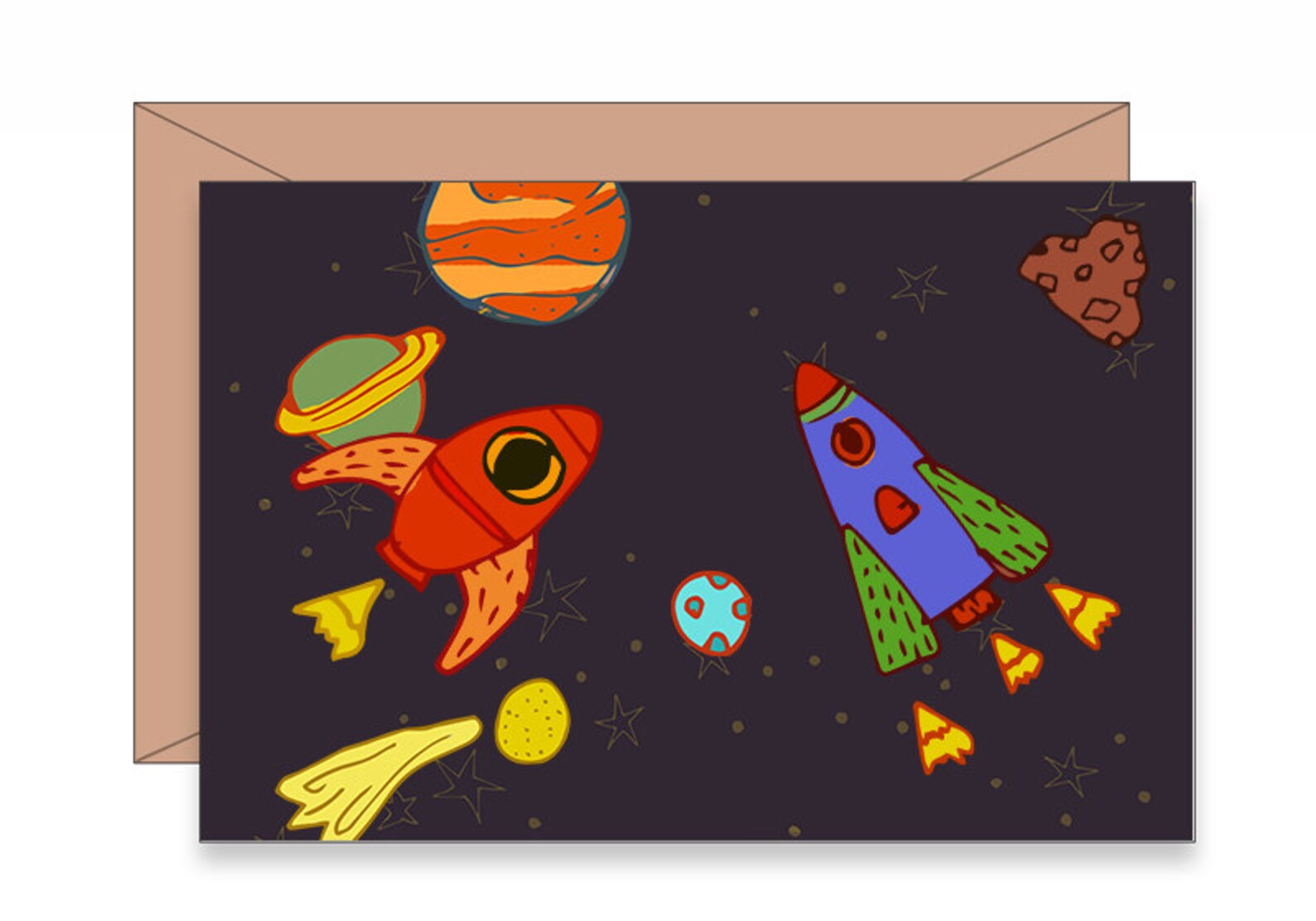 Outer Space Planets and Rockets Clipart, Commercial Use, Solar System ...