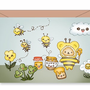 Honey Bear and Bees Clip Art Commercial Use, Cute Bumblebees Honeybees ...