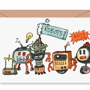 Robot Clipart Commercial Use, Hand Drawn Robots Clip Art, Kawaii ...