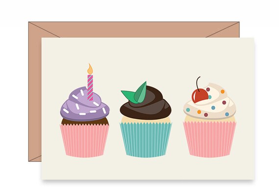 Pink Birthday Cupcake Clipart