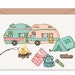 Camping Clipart Commercial Use, Trailer Motorhome Fire S'mores Tent ...