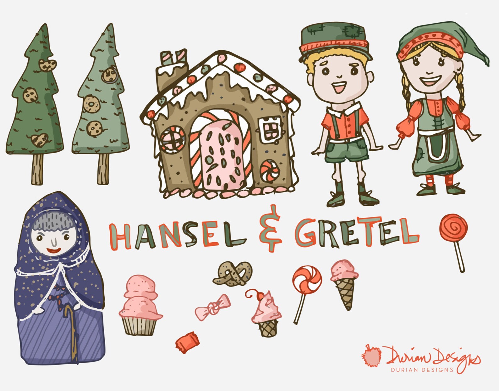 Hansel and Gretel Clipart Commercial Use, Witch, Children, Fairy Tale ...