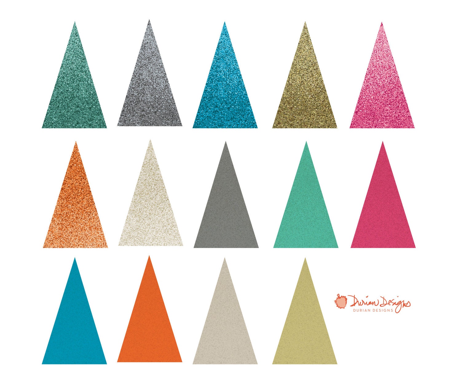 Glitter Triangles Commercial Use, Multi-color, Elegant Printable ...