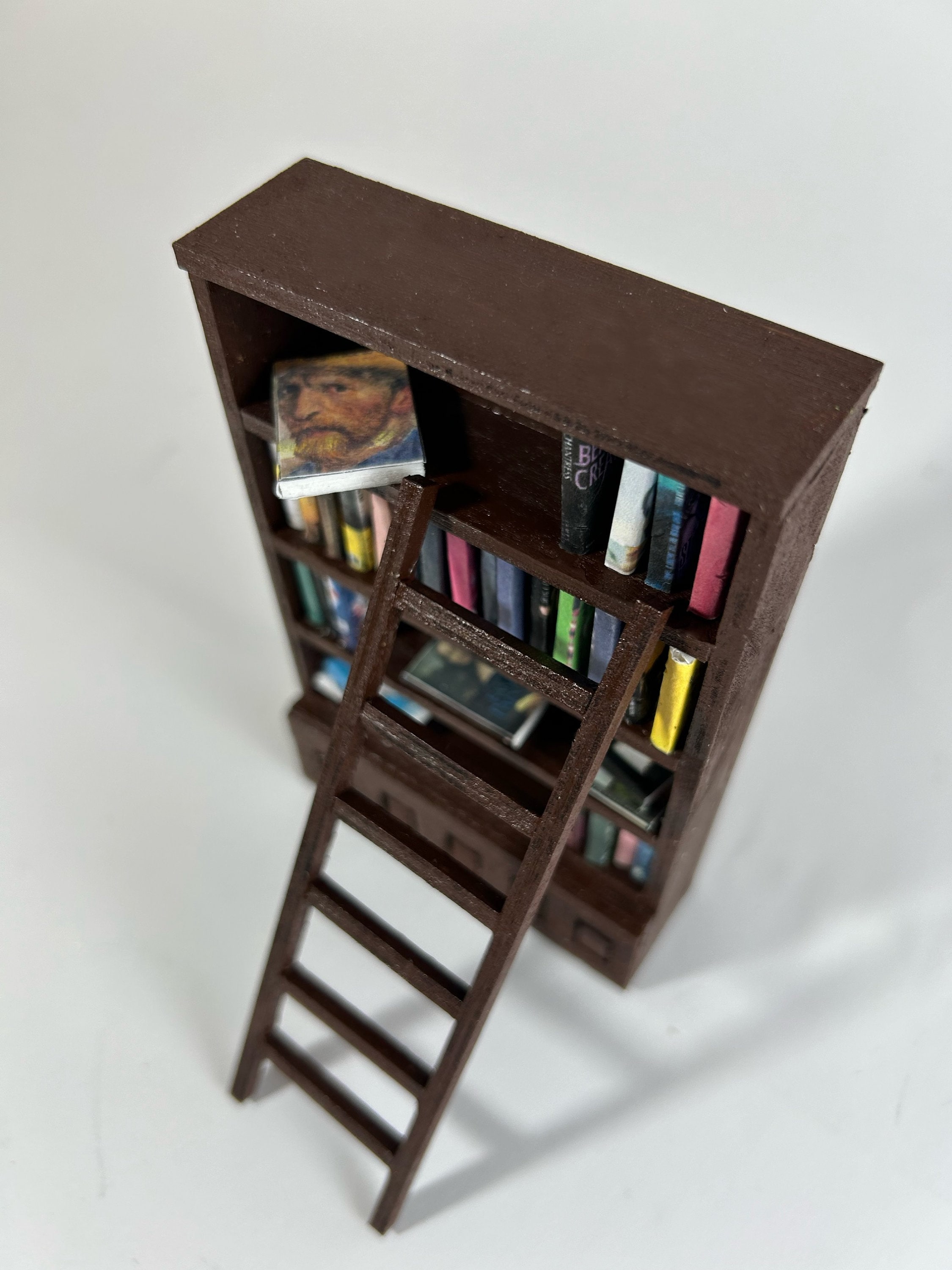 Tiny Library/miniature Bookshelf/dollhouse Library/mini Books/miniature ...