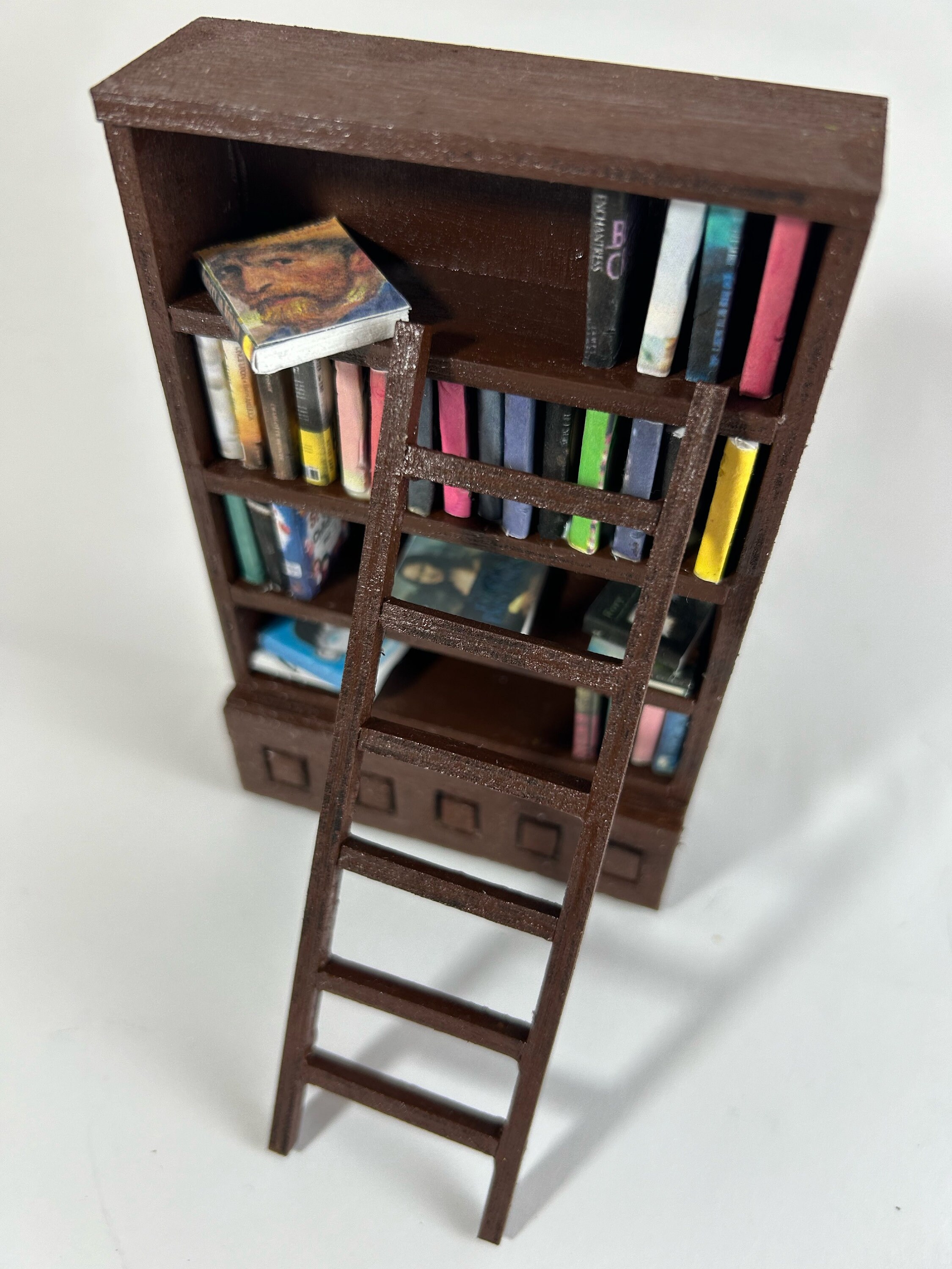 Tiny Library/miniature Bookshelf/dollhouse Library/mini Books/miniature ...