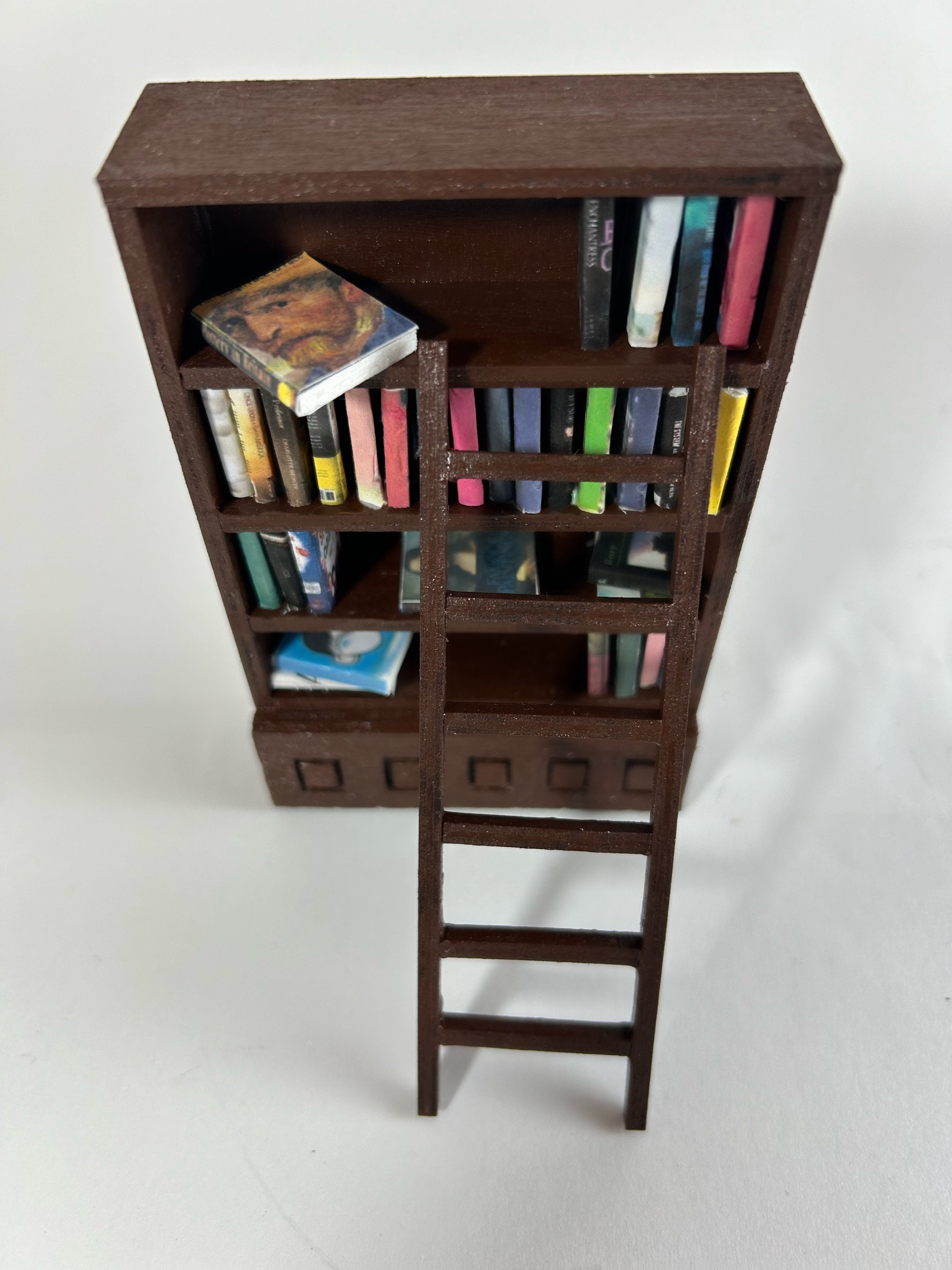 Tiny Library/miniature Bookshelf/dollhouse Library/mini Books/miniature ...