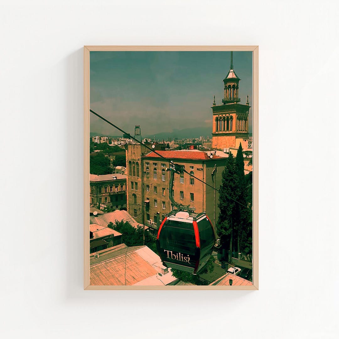 Tbilisi Art | Tbilisi Georgia Retro Travel Art | Georgia Country Decor ...