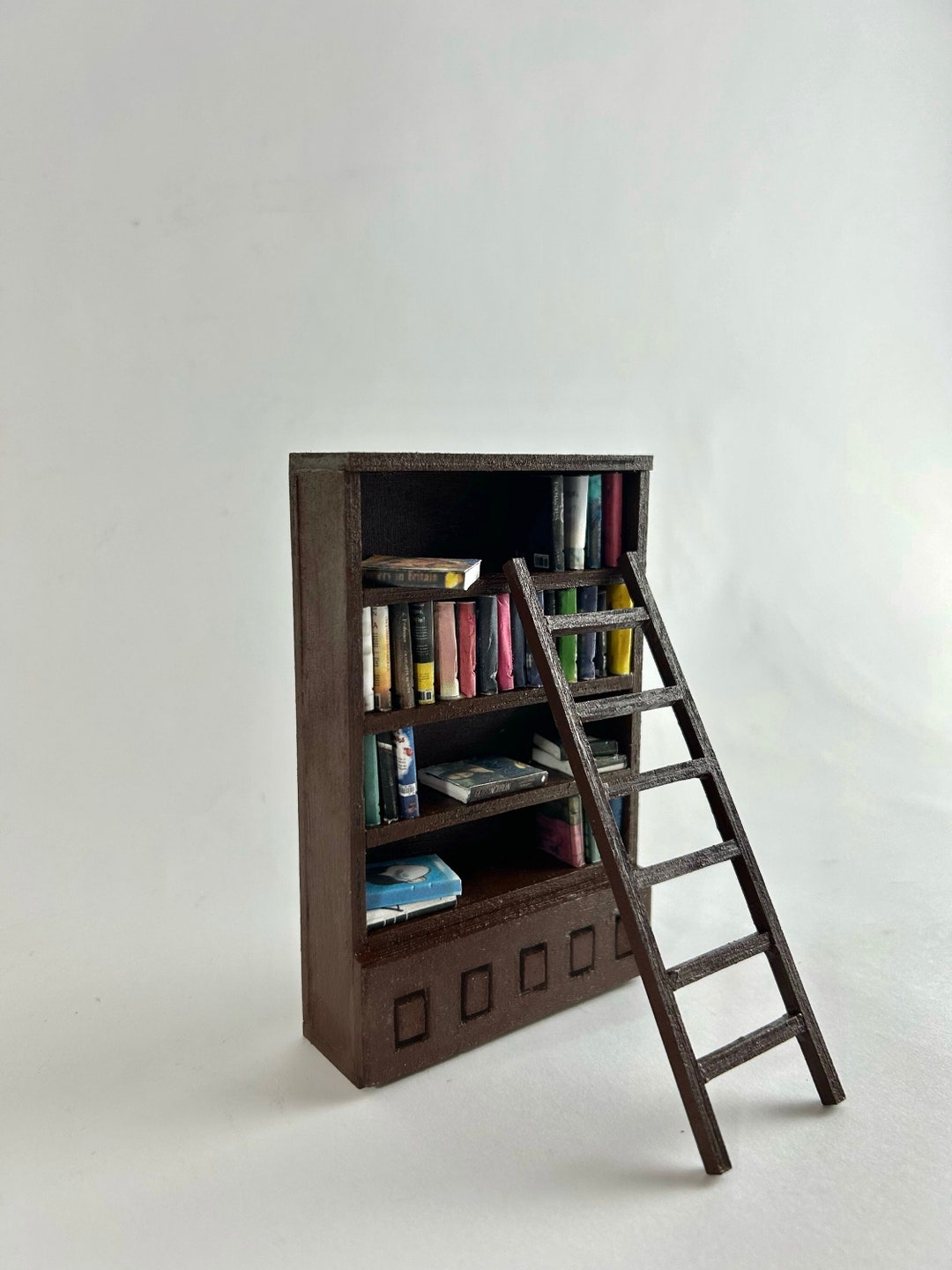 Tiny Library/miniature Bookshelf/dollhouse Library/mini Books/miniature ...