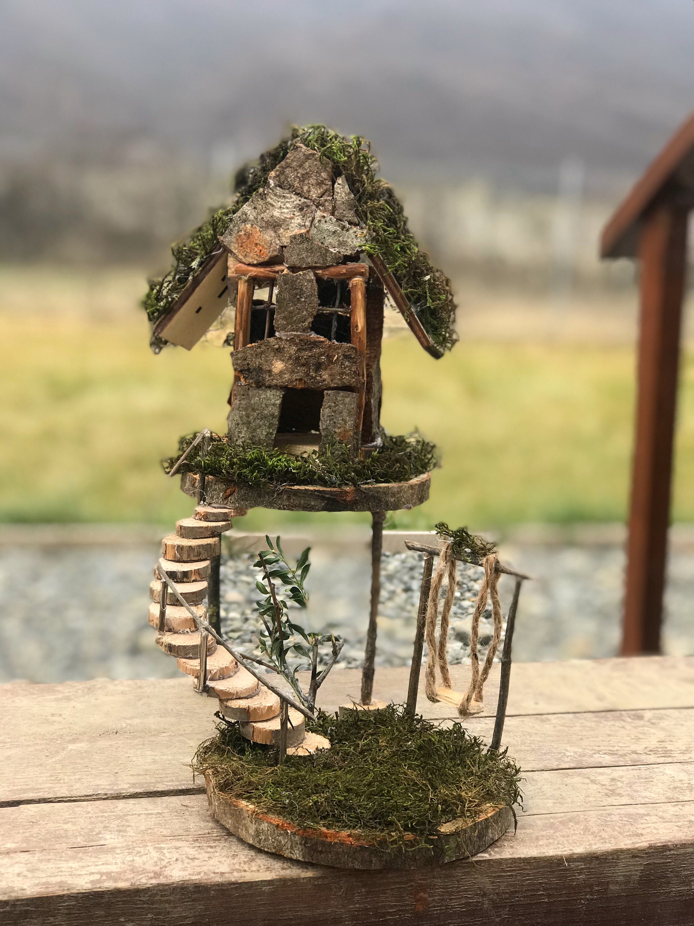 Woodland Fairy High Rise Apartment Fairy Garden Shack House Fairy House ...