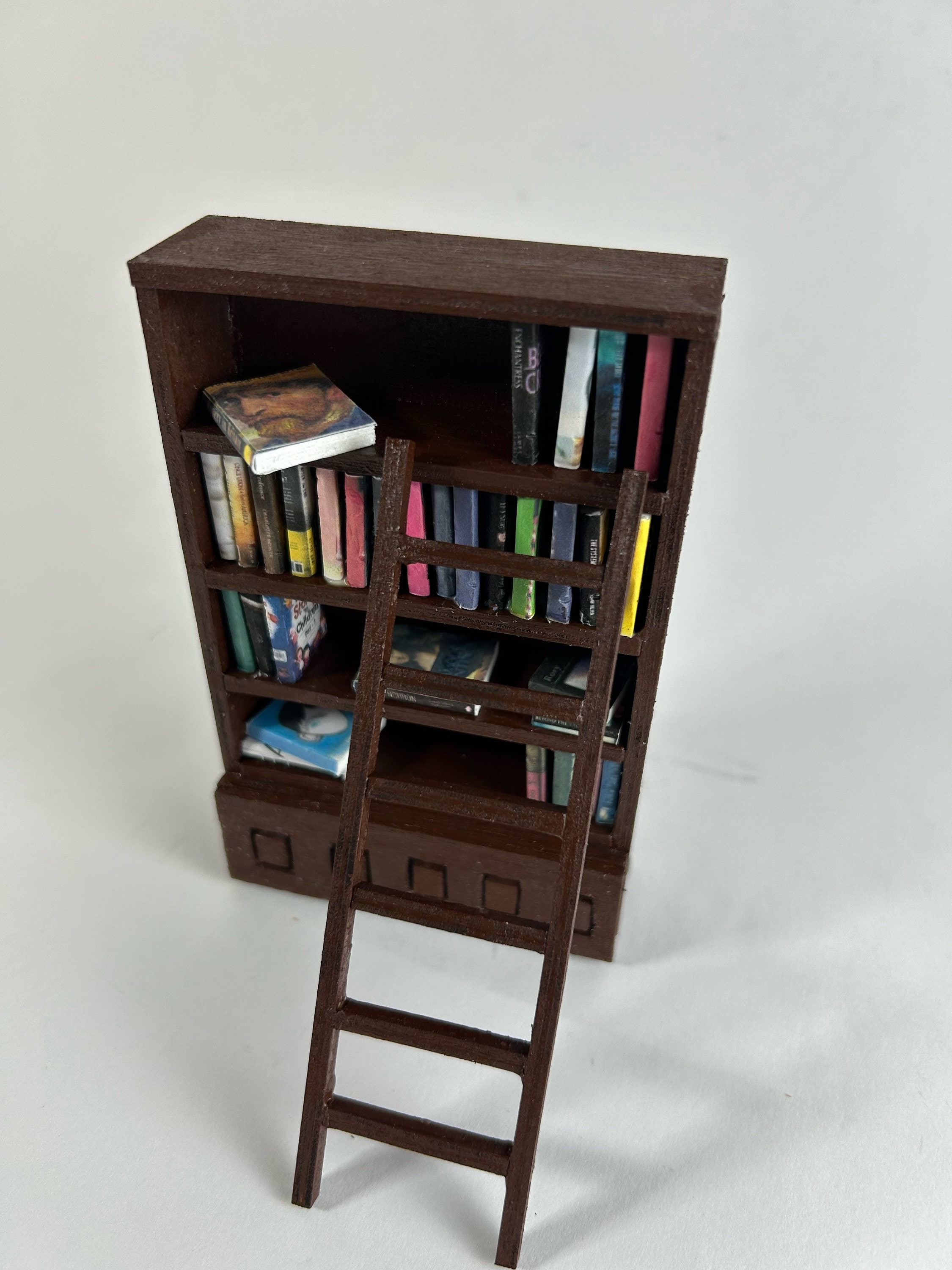 Tiny Library/miniature Bookshelf/dollhouse Library/mini Books/miniature ...