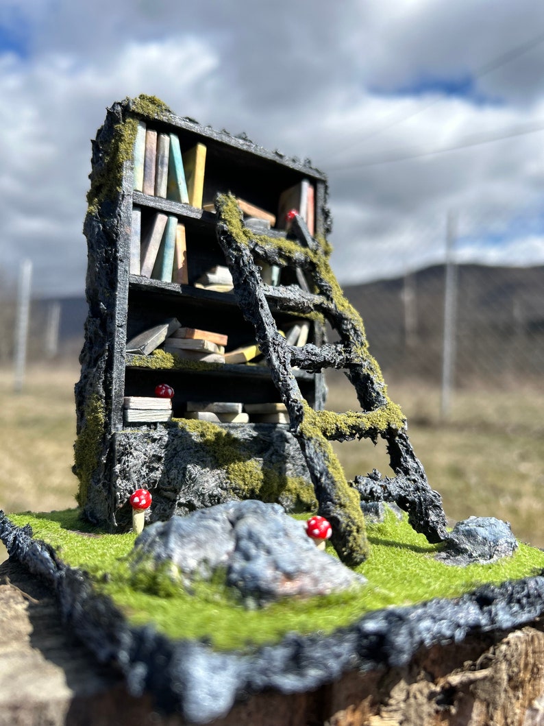 Fairy Bookshelf Fairy Garden Accessories | Fairy Garden Book Shel F ...