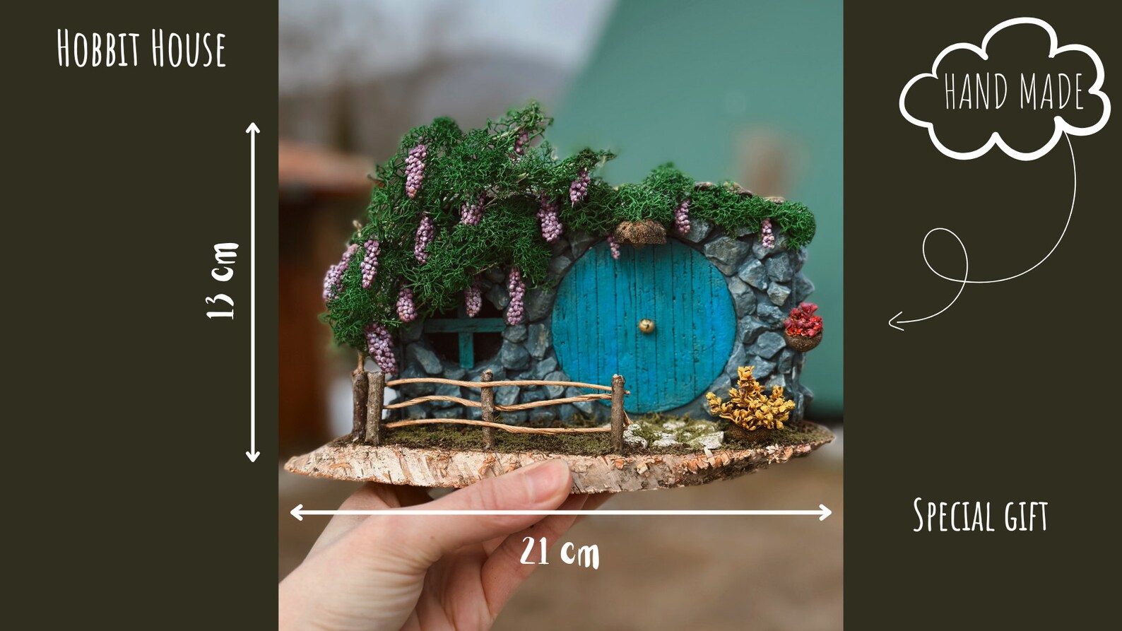 Hobbit House Bilbo's House LOTR Diorama Hobbit Diorama Fantasy Hut ...