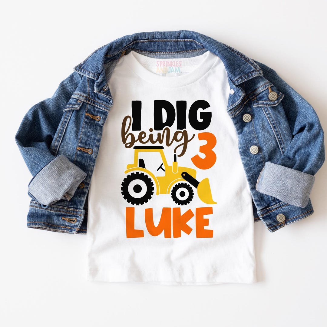 Construction Truck Birthday Shirt: Front Loader Boys Party - Etsy