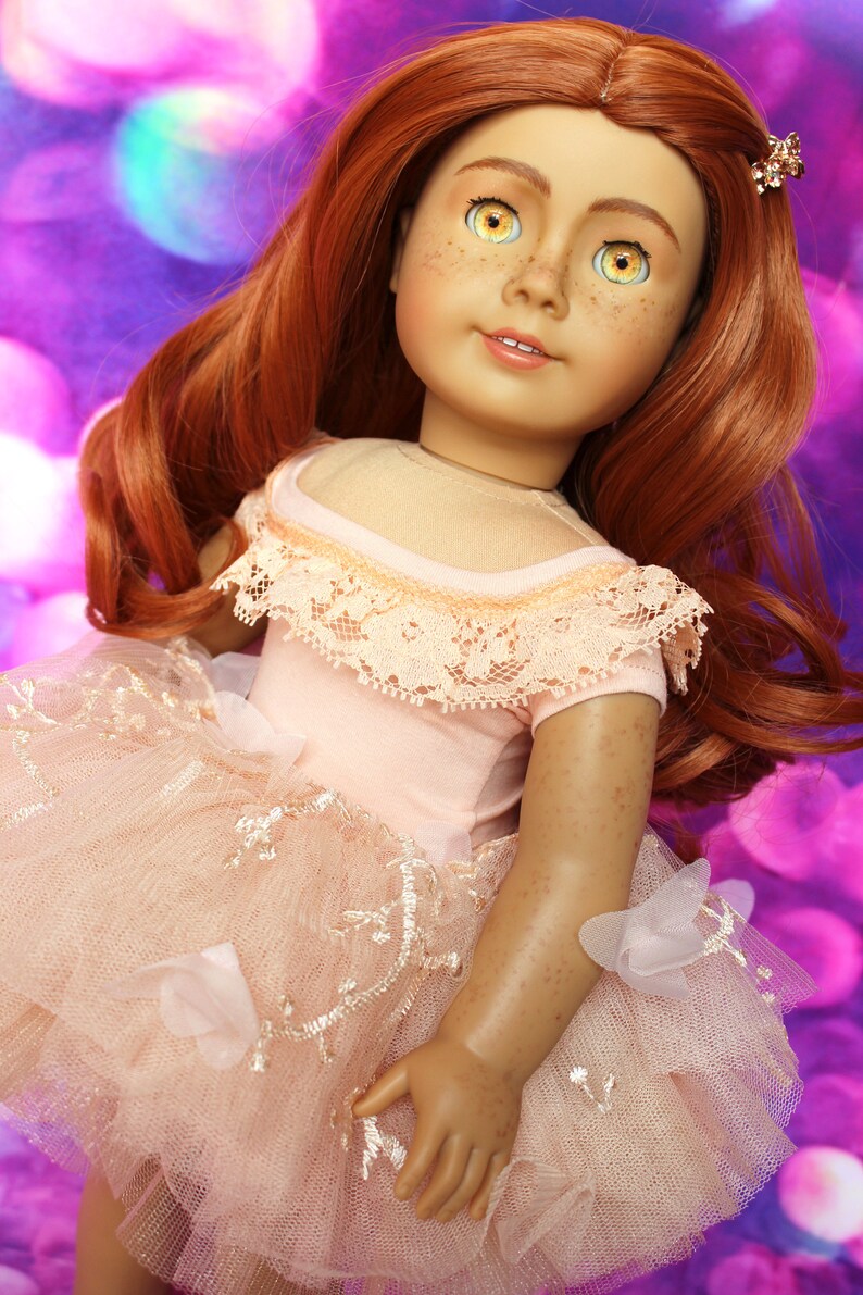 Custom OOAK American Girl Doll Red Hair Freckles Peach Lace | Etsy