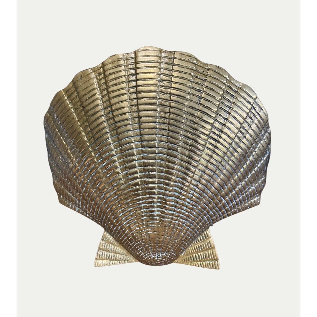 Vintage MCM Large Brass Regency Seashell Clam Shell Planter Vase - Etsy