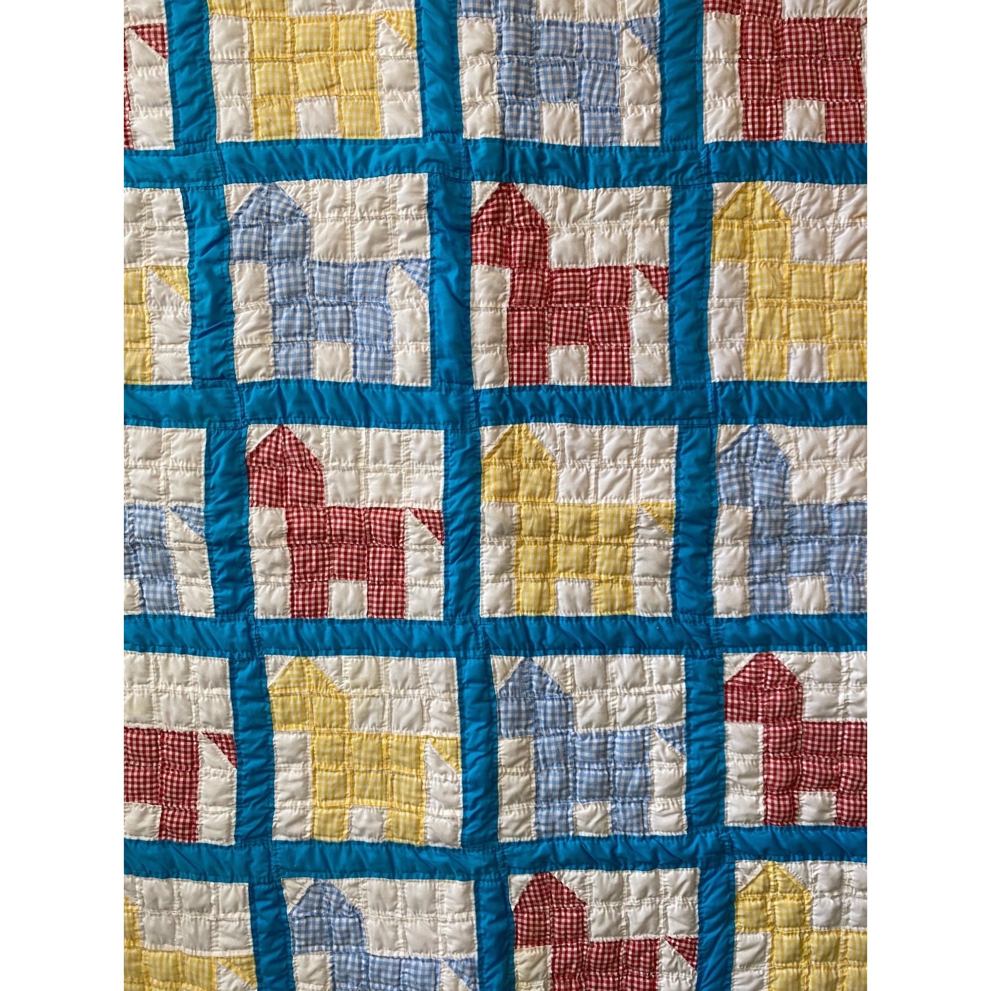 Vtg Handmade Patchwork Pony Horse Quilted Throw Blanket 46 X 38 - Etsy
