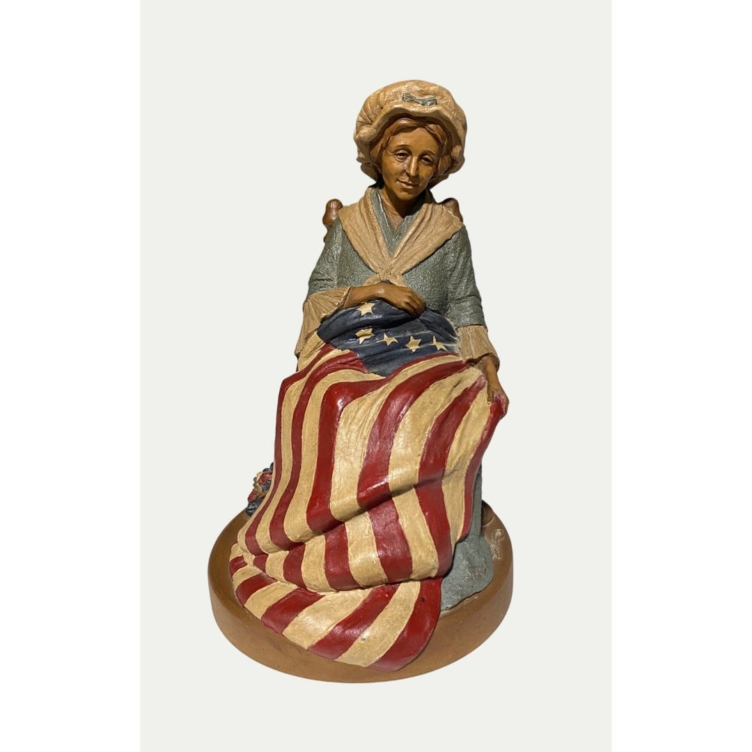 Vtg Tom Clark Betsy Ross American Flag 11" Sculpture Figurine 1991 - Etsy