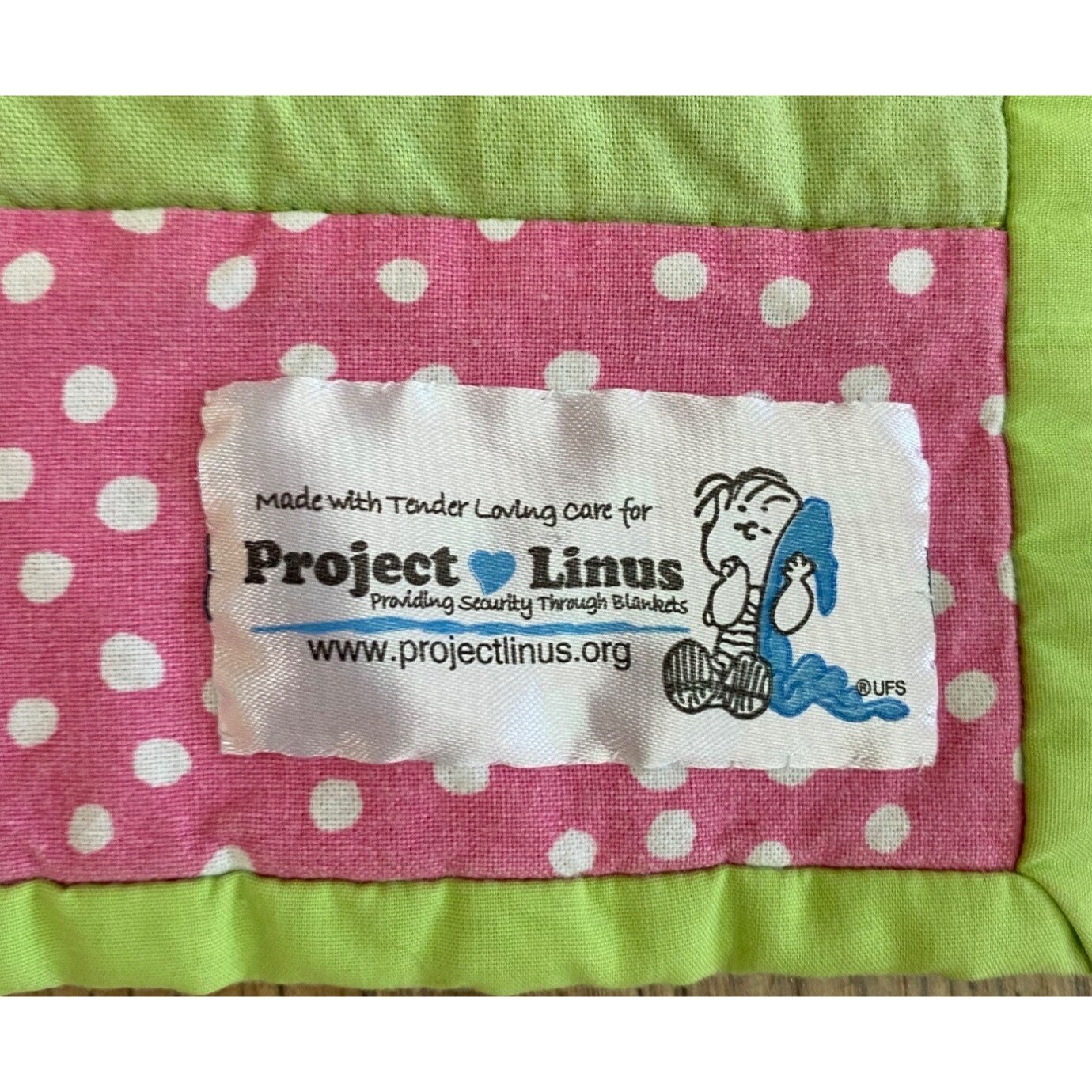 Tinkerbell Project Linus Pink and Green Quilted Throw Crib Lap - Etsy