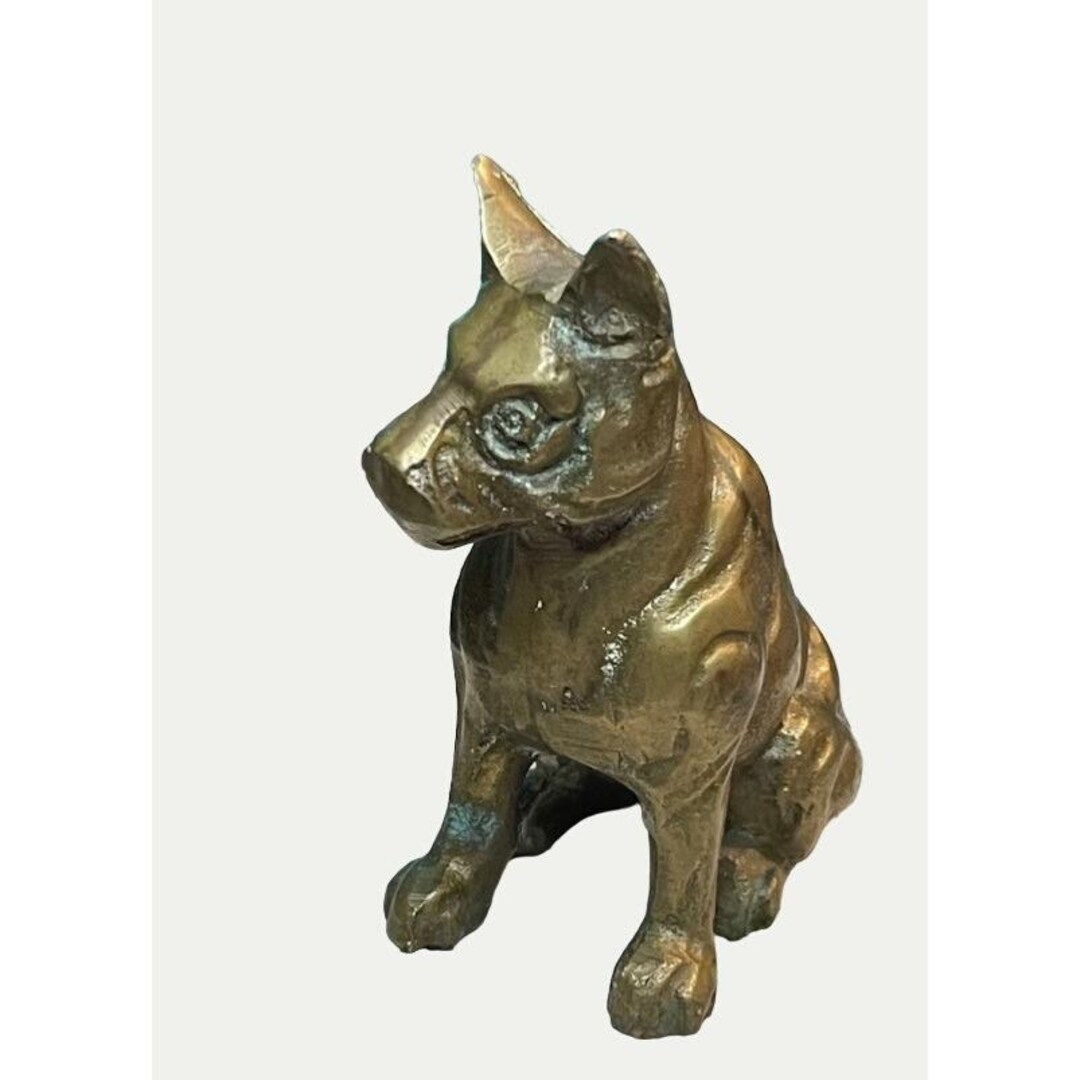 Vintage Small Brass Dog Figurine Statue Knick Knack - Etsy