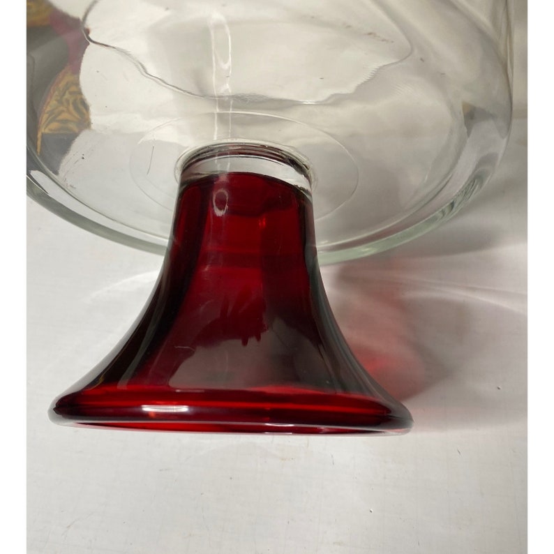 Ruby Red Footed Pedestal Trifle Truffle Torte Dish Desert Bowl - Etsy