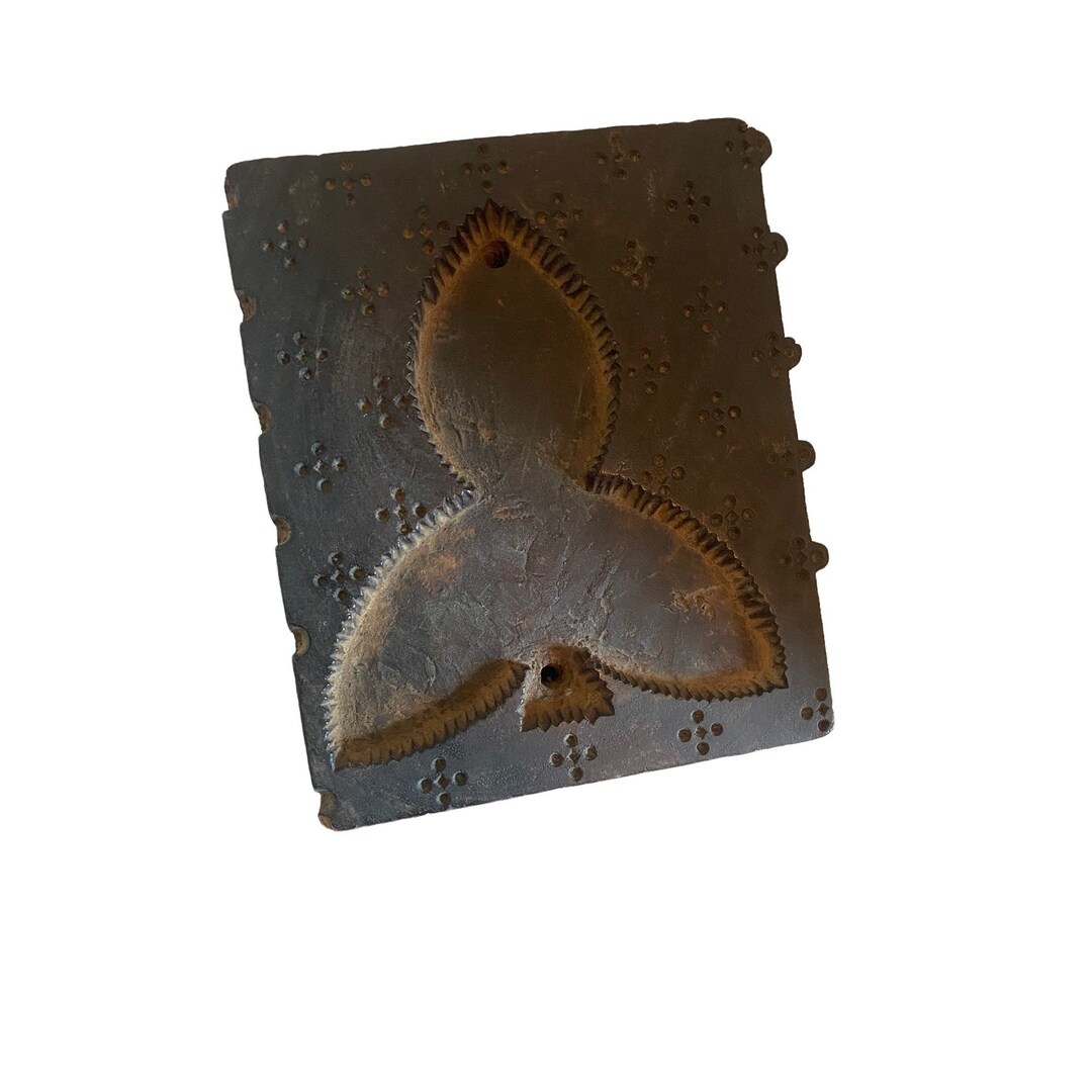 Antique Primitive Hand Carved Wood Stamp Butter Press Cheese Cake Candy ...