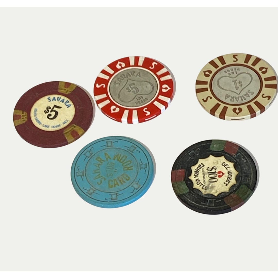 Vtg Del Webb's Sahara Hotel Casino Las Vegas Gaming Poker Chips Lot - Etsy