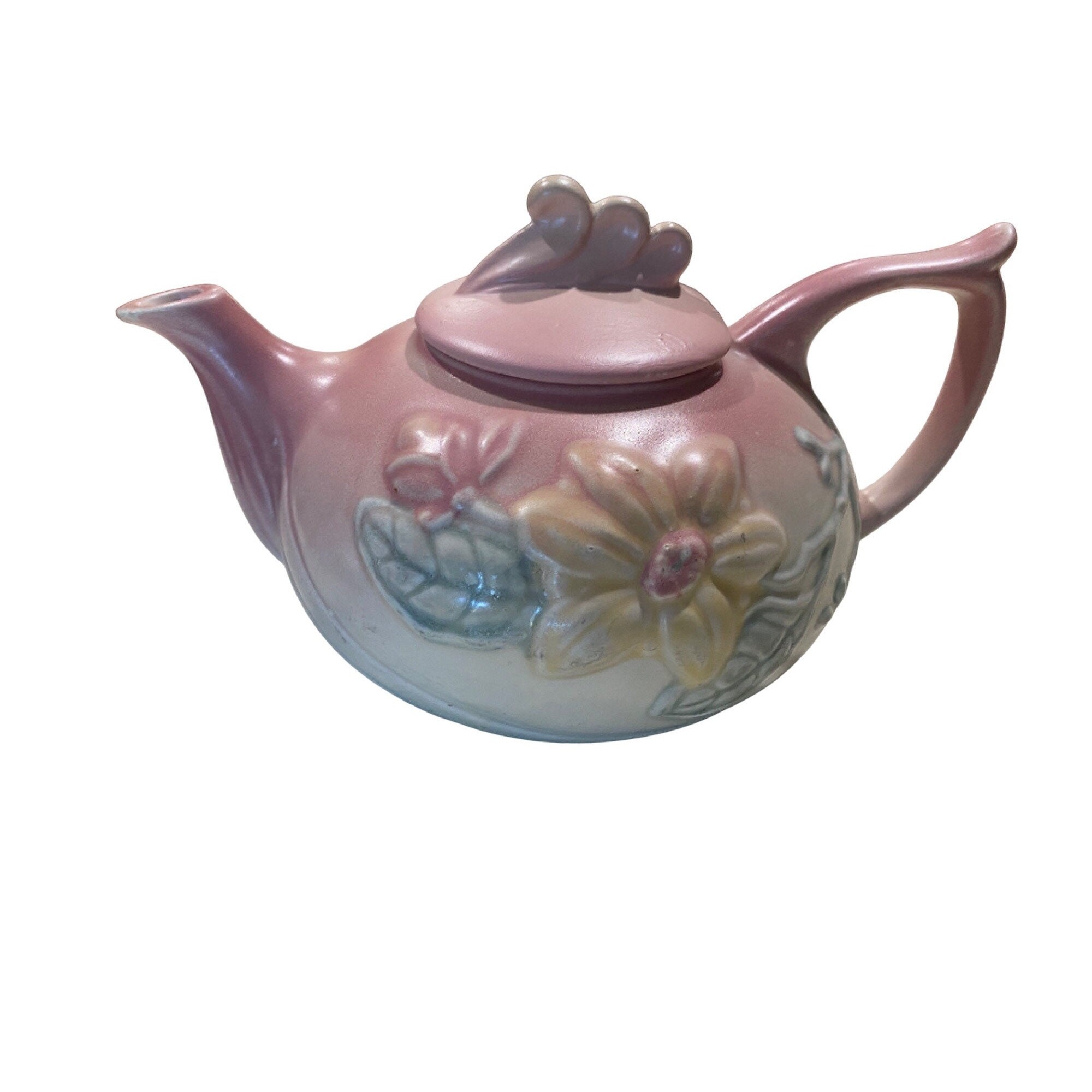 Vintage 1940s Hull Magnolia Tea Pot Pastel Floral - Etsy