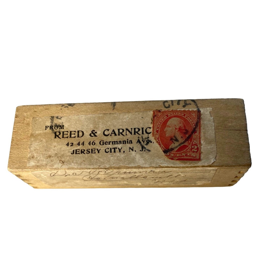 Antique Reed and Carnick Pharmacists Wooden Vial Pill Elixir Bottle ...