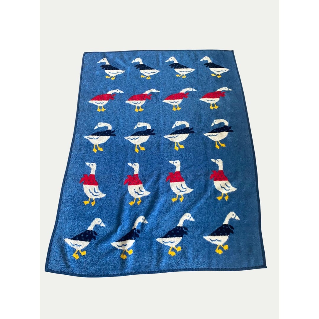 Vintage Vuteks Crown Craft Duck Goose Reversible Throw Blanket - Etsy
