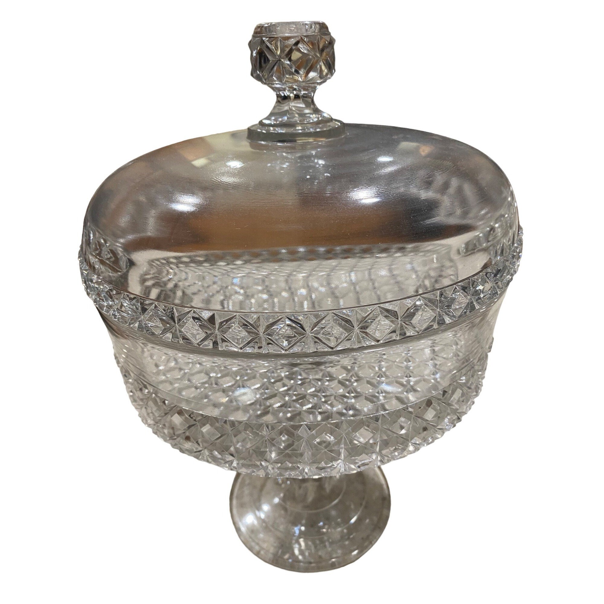 Vtg Antique EAPG Early American Pattern Glass Covered Compote - Etsy