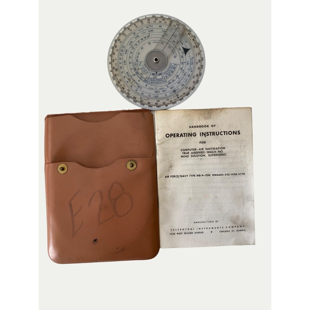 Vtg Air Force Navy Felsenthal MB 9 Computer Air Navigation Mach Speed ...