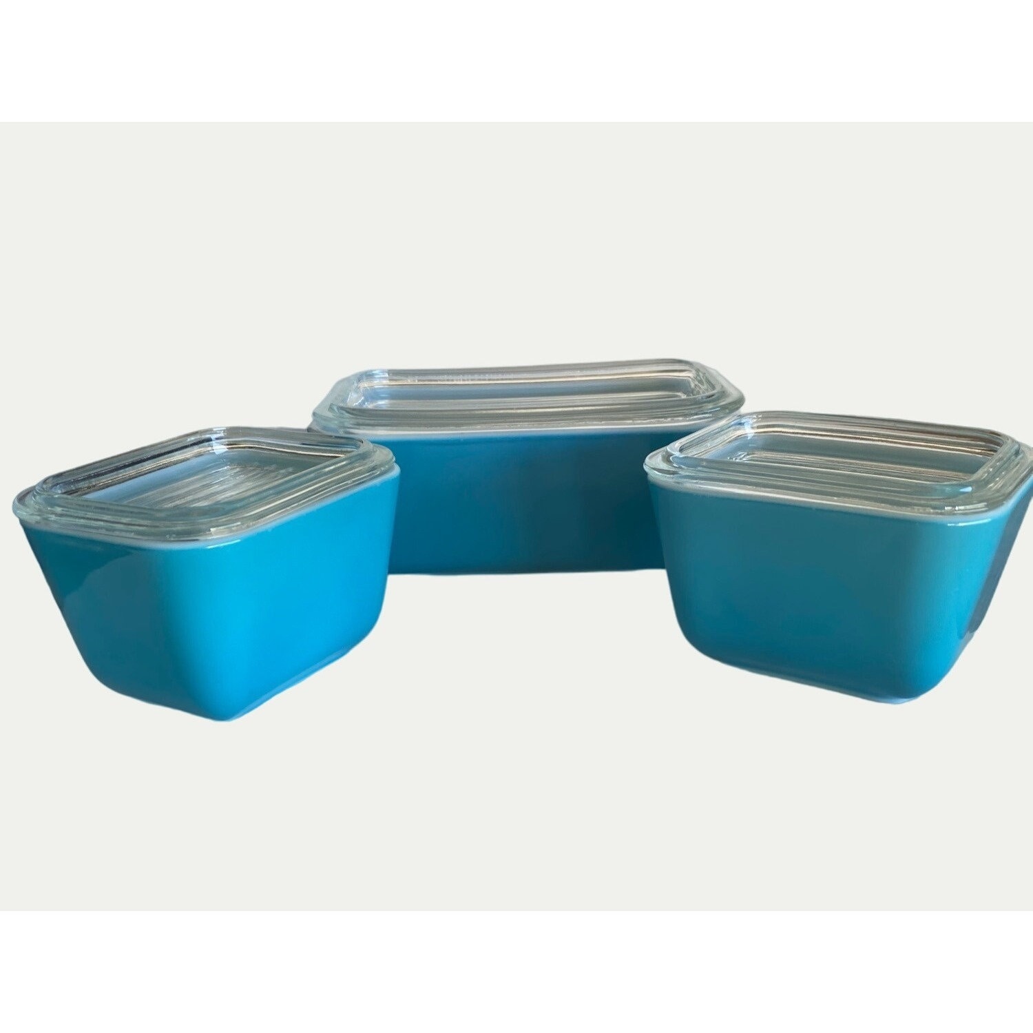 Vtg Pyrex Turquoise Teal Blue Refrigerator Dish Set - Etsy