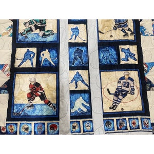 Homemade Quilt Hockey Fan Face off Sports Theme Throw Lap Baby - Etsy