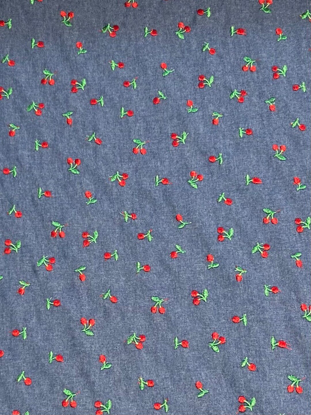 Jeans Fabric Blouse Denim Fabric Kish Embroidery - Etsy