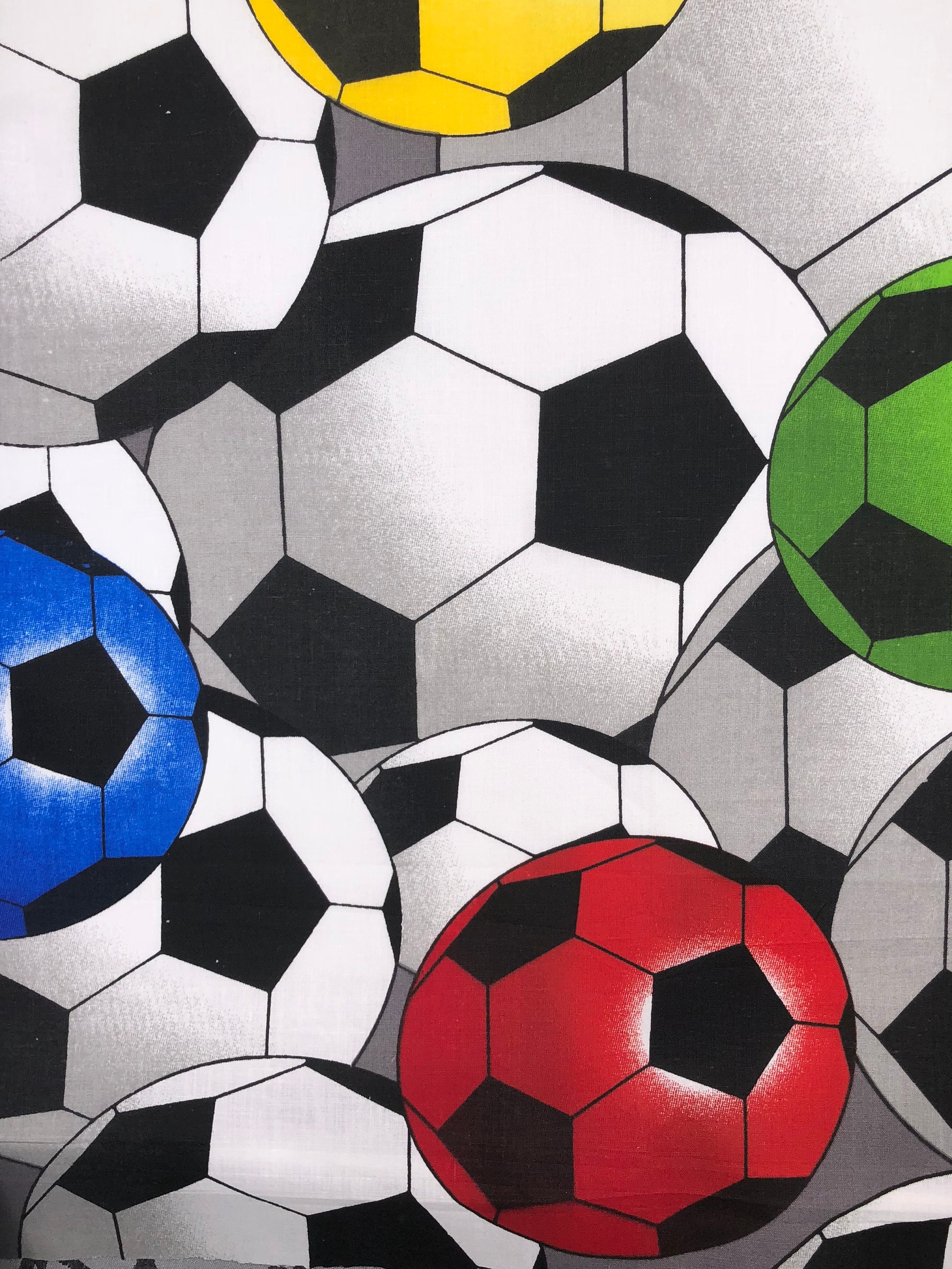 Cotton Fabric Children's Fabric Football 3 D Width 160 Cm - Etsy UK