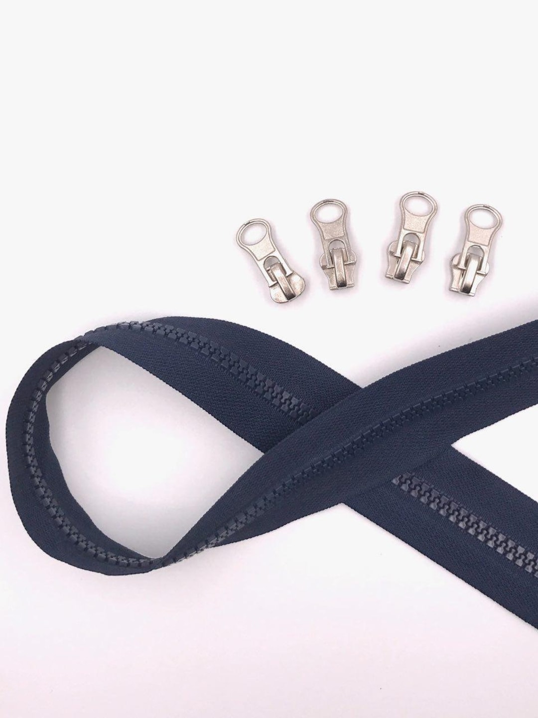 1 M Endless Profile Zipper 5 Mm Blue 4 Zippers - Etsy