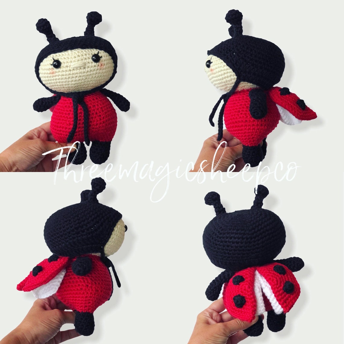 Lucy Ladybird Crochet PDF Pattern Toy Amigurumi Tutorial - Etsy