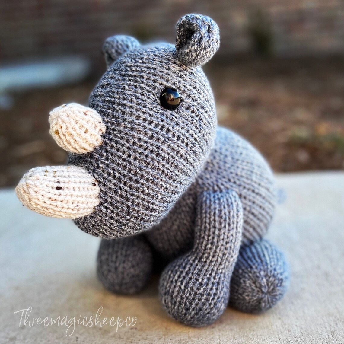 Rhino - Circular Knitting Machine Pdf Pattern - Sentro Addi Express - Etsy