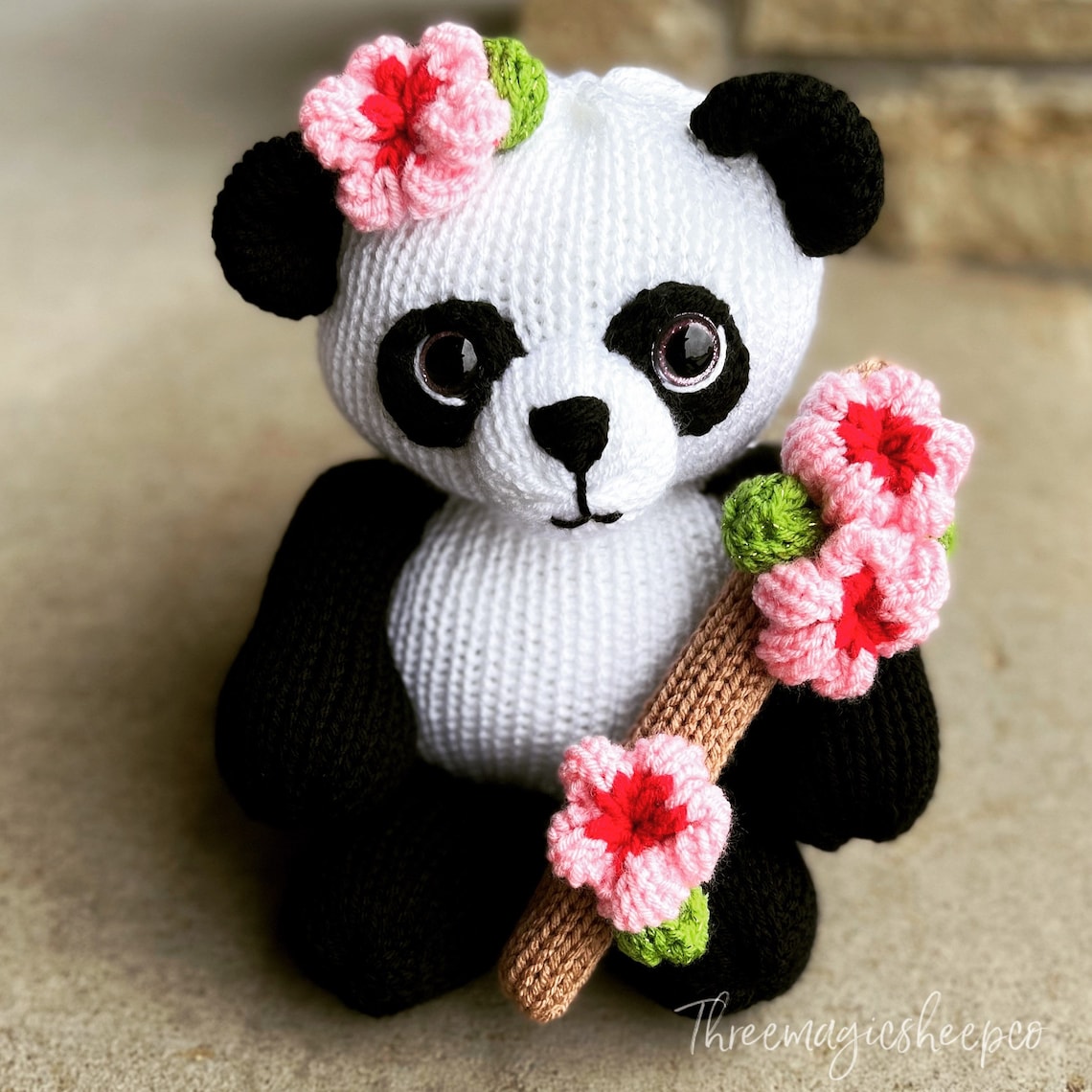 Panda Bear - Circular Knitting Machine Pdf Pattern - Sentro Addi ...