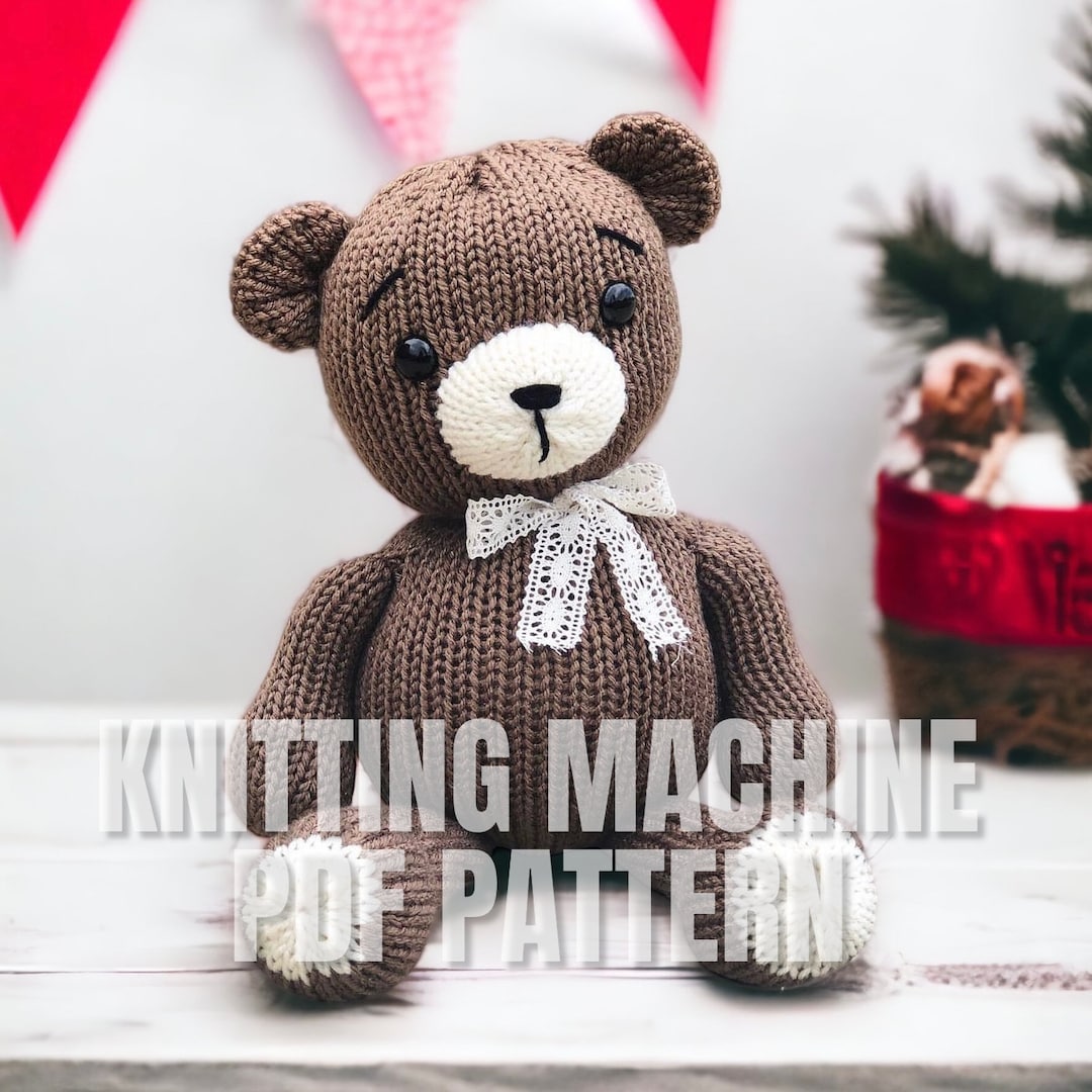 Teddy Bear - Circular Knitting Machine Pdf Pattern - Sentro Addi ...