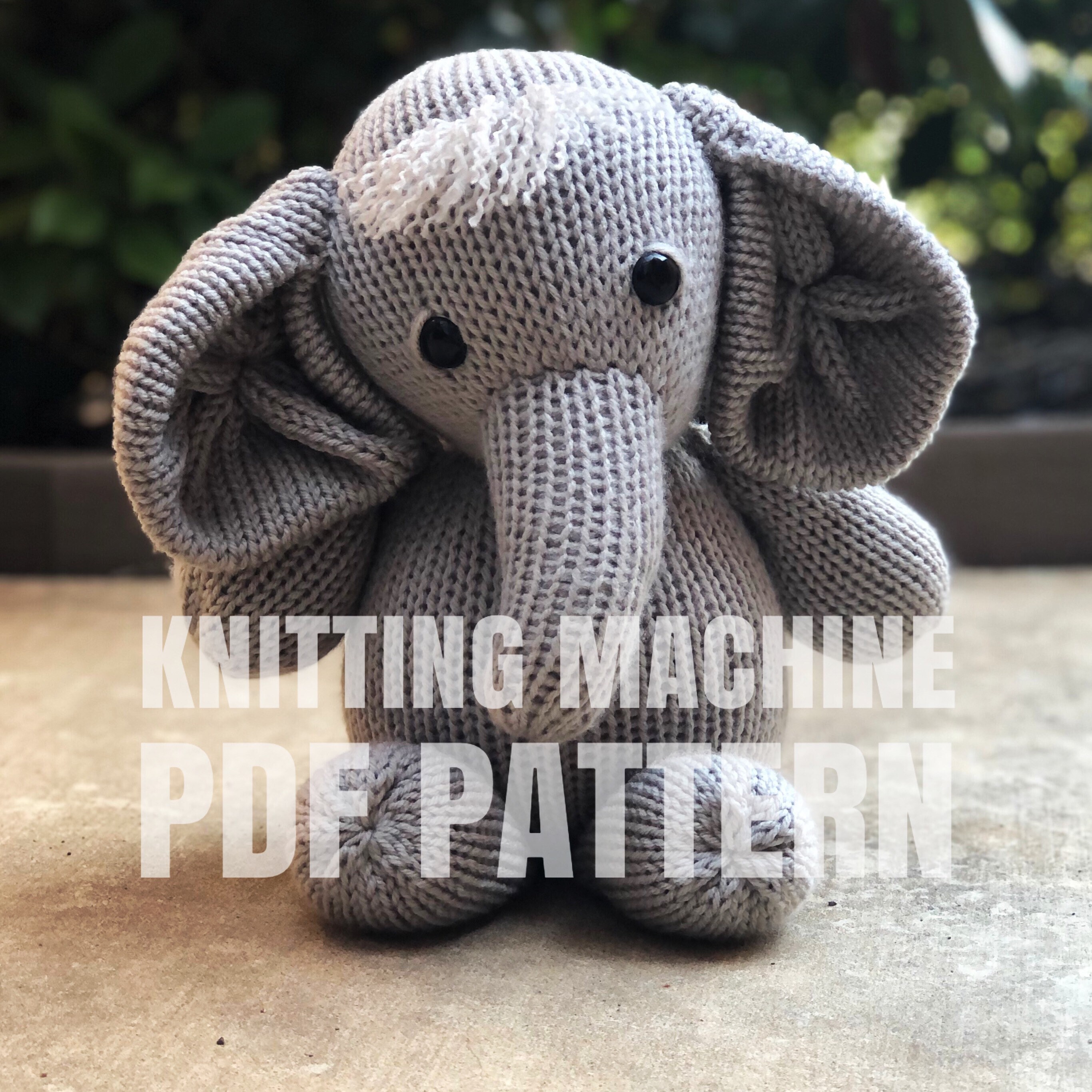 Elephant Circular Knitting machine pdf pattern Sentro Addi - Etsy