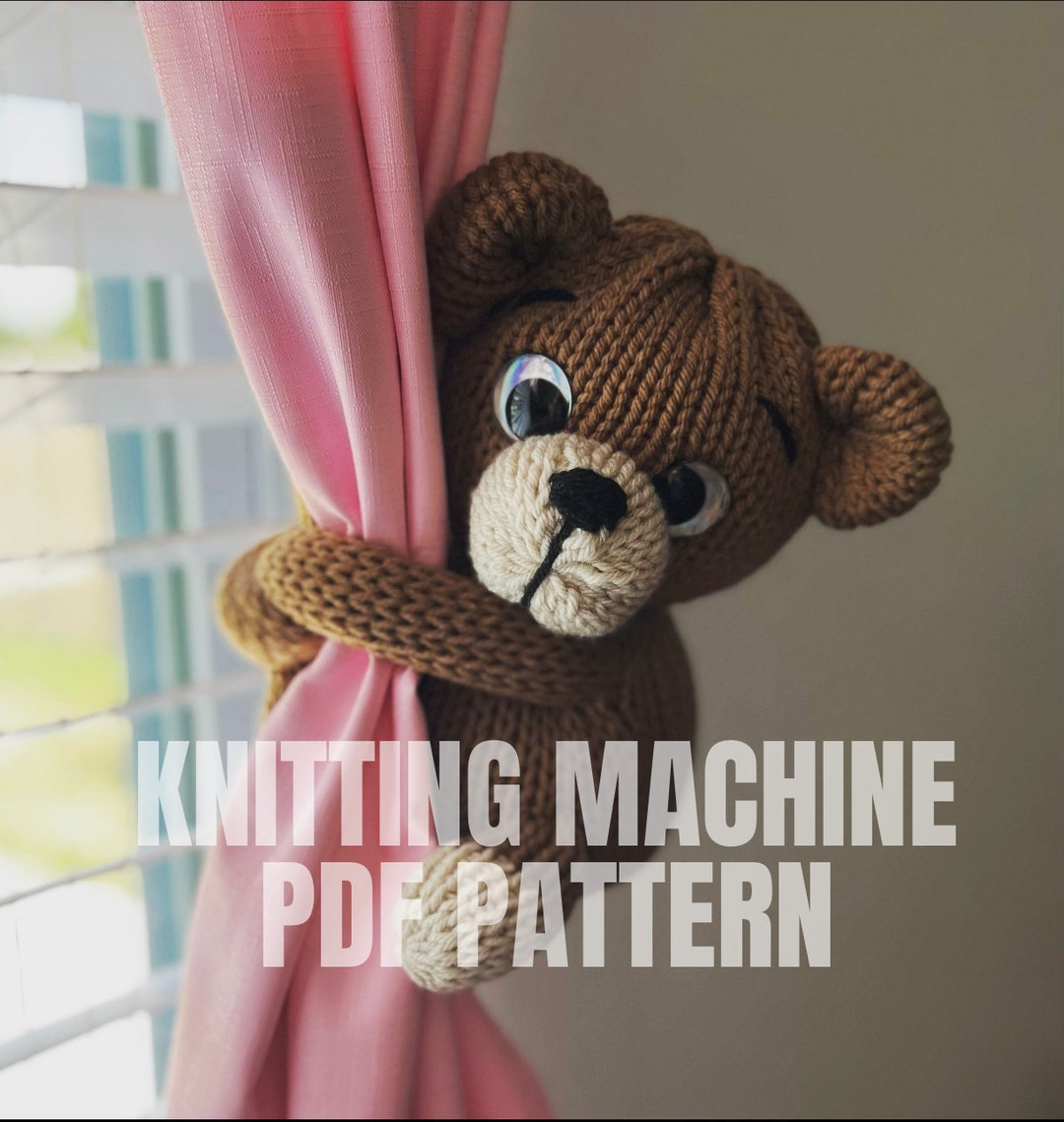 Teddy Bear Curtain Tie Back Circular Knitting Machine Pdf Pattern ...