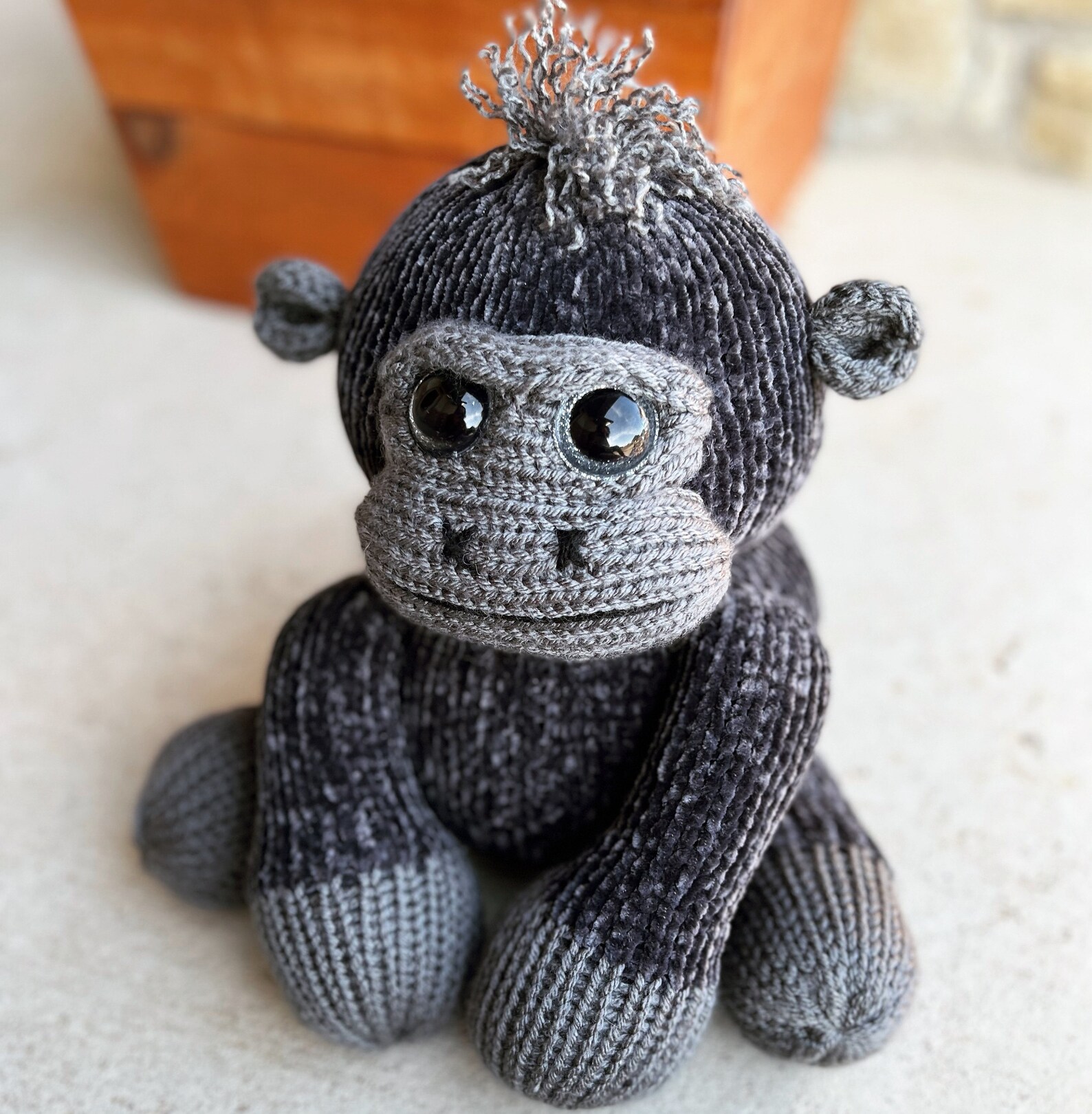 Baby Gorilla - Circular Knitting Machine Pdf Pattern - Sentro Addi ...