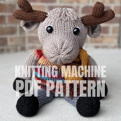 Machine Knit Green Snowman-pdf Addi/sentro Pattern With SVG - Etsy