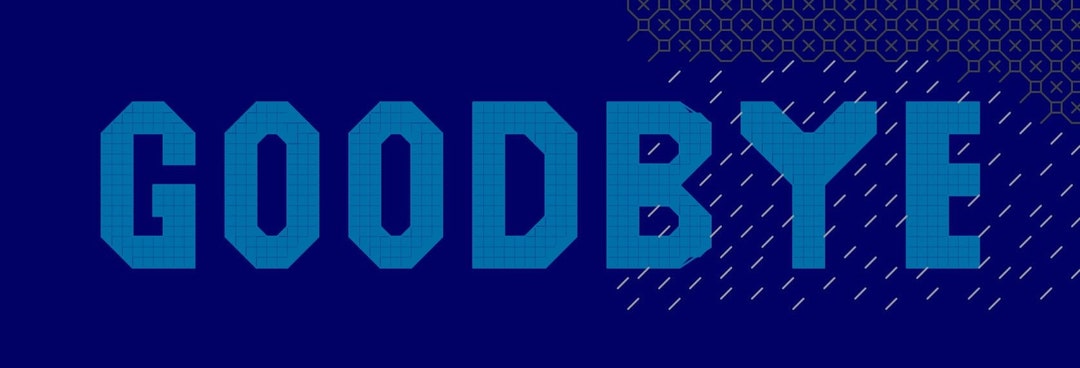 Blue Goodbye Cross Stitch Pattern - Etsy