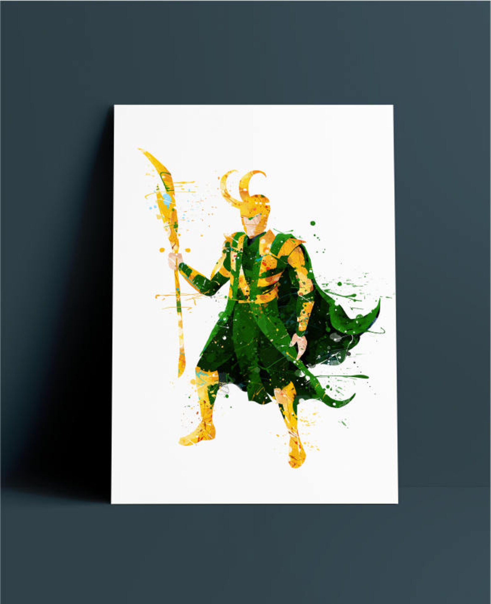 Loki watercolor print Loki poster Loki avengers Loki gift | Etsy