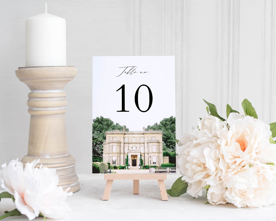 Watercolor Venue Table Number Template Printable Table | Etsy