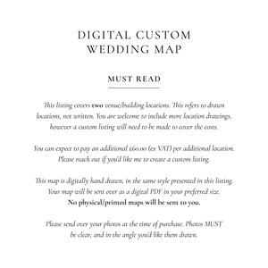 Digital Custom Illustration Wedding Map - Printable Map for Wedding ...