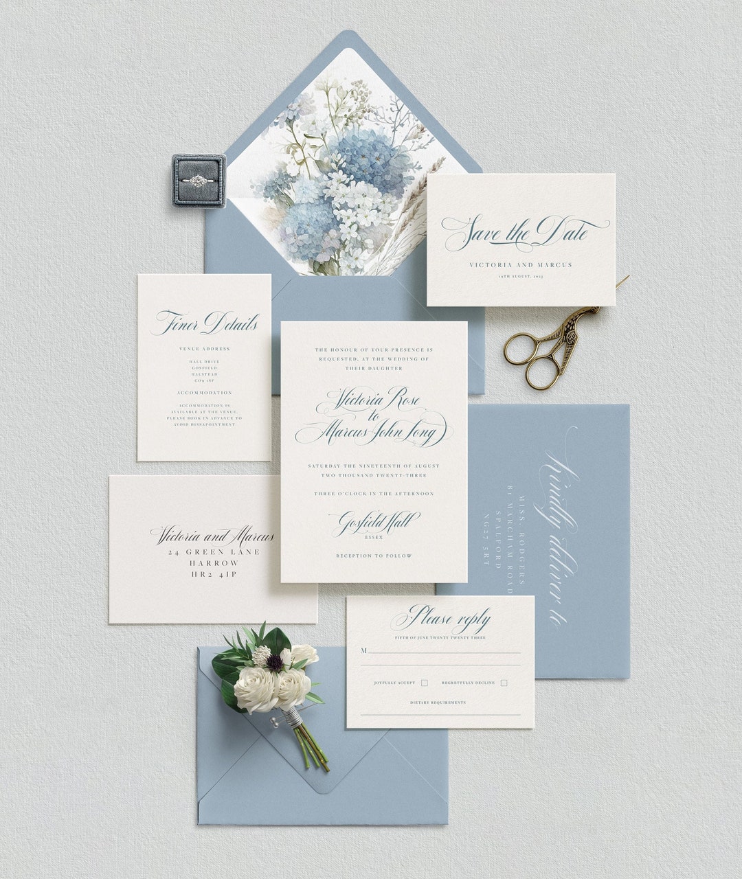 Classic Wedding Invitations Calligraph Wedding Invitations - Etsy